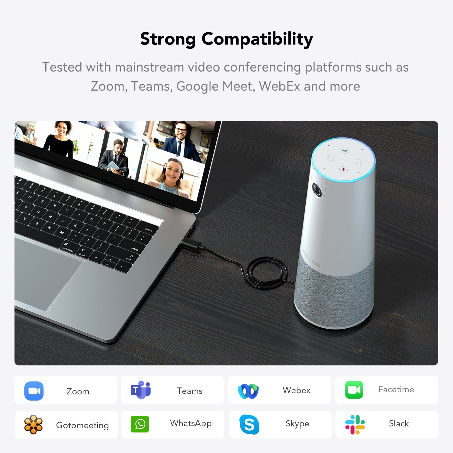 NUROUM | C20 - All-in-one Conference Camera with Speaker